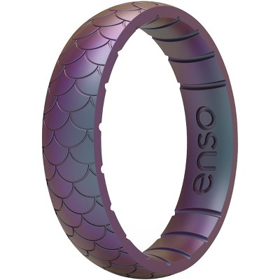 Enso Rings Thin Etched Legends Series Silicone Ring - 5 - Mermaid Scale ...