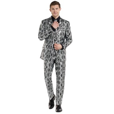 Opposuits Men's Shiny Party Suits - Silver Snake - Metallic - Size Us ...