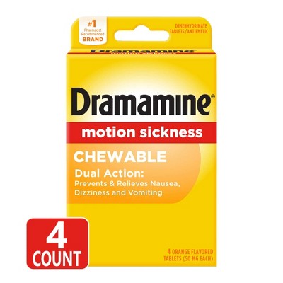 Dramamine Motion Sickness Relief Tablets For Nausea, Dizziness ...