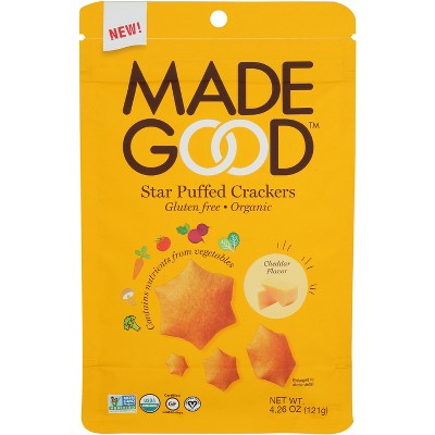 Madegood Star Puffed Cheddar Crackers - 8.4oz/12ct : Target
