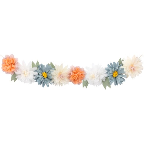 Meri Meri Flowers In Bloom Giant Garland (12.5' With Excess Cord - Pack ...