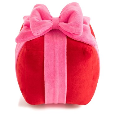 Shiraleah Small Gift Box Shaped Pillow, Red : Target
