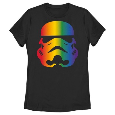 Adult Star Wars Large Rainbow Pride Stormtrooper T-shirt - Black - X ...