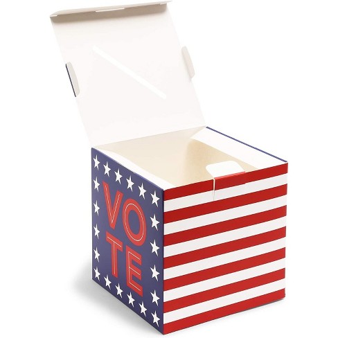 Sparkle And Bash 51 Pack Patriotic Voting Box With Cards For Election ...