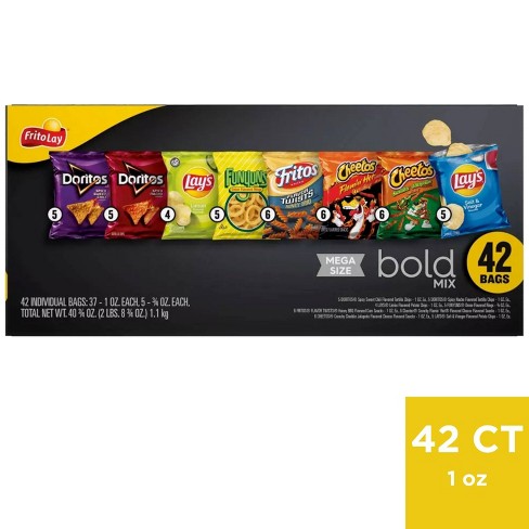Frito-lay Bold Mix Snacks Mega Size Variety Pack - 42oz/42ct : Target