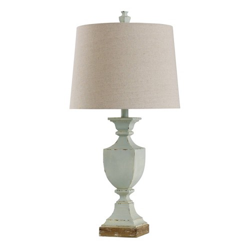 Poly Table Lamp Distressed Blue Finish - Stylecraft: Ul Listed ...