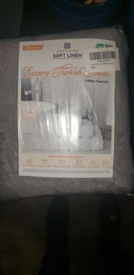 American Soft Linen 3 Piece Towel Set, 100% Cotton Bath Towels For ...