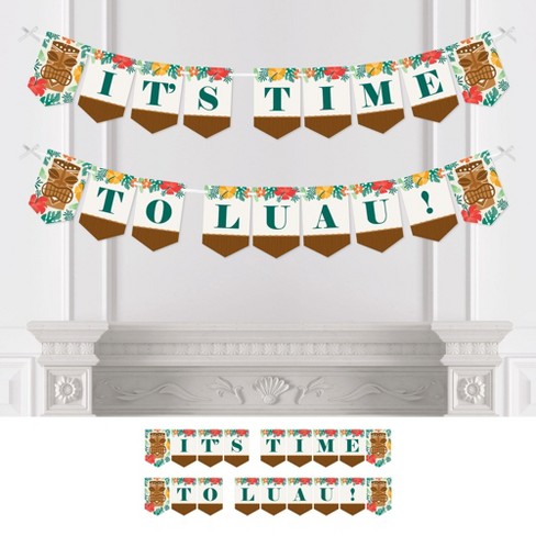 Big Dot Of Happiness Tropical Luau - Hawaiian Beach Party Bunting ...