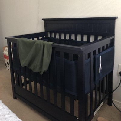 Dream On Me Aspen 4-in-1 Convertible Mini Crib - Navy : Target