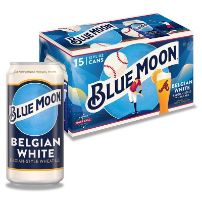 Blue Moon Belgian White Wheat Ale Beer - 15pk/12 Fl Oz Cans : Target