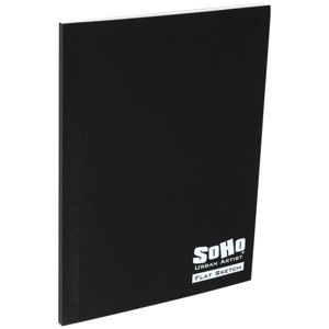 SoHo Urban Artist Tape Bound Lay Flat Sketch Book, Black Cover, 6x8" 4 ...