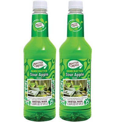 Master Of Mixes 2 Pack Sour Apple Mix - Ready To Use - 1 Liter Bottle ...