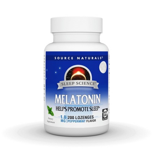 Melatonin 1mg Sublingual-peppermint By Source Naturals, Inc. - 200 ...