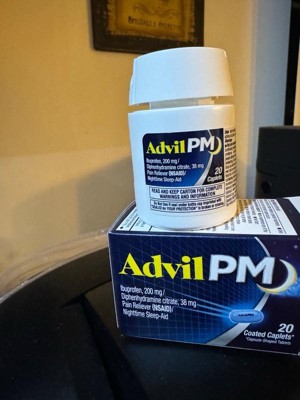 Advil Pm Pain Reliever/nighttime Sleep Aid Caplets - Ibuprofen (nsaid ...
