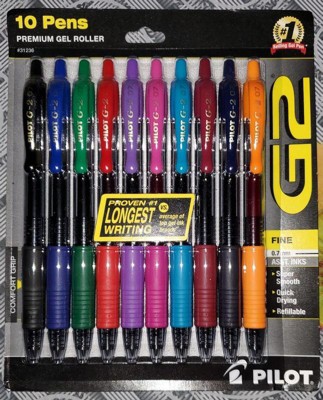 Pilot 18ct G2 Gel Pens Fine Point 0.7mm Assorted Inks : Target
