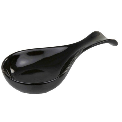 Home Basics Ceramic Spoon Rest, Black : Target
