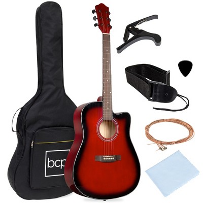Best Choice Products 41in Full Size Beginner Acoustic Guitar Set With ...