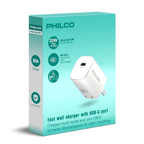 Philco Usb-c Charger Head, 20w Power Delivery 3.0 Fast Charging ...
