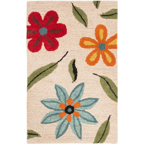 Blossom Blm678 Hand Hooked Accent Rug - Beige/multi - 2'6"x4 ...