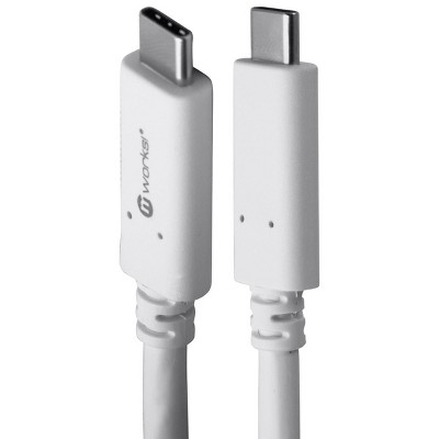 mWorks! mPower! (6-Foot) Round USB-C to USB-C Charging Cable - White ...