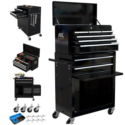 Fleming Supply 3-in-1 Portable Rolling Toolbox, Stainless Steel : Target