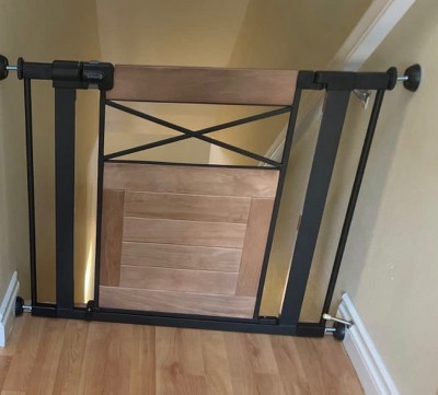 Safety 1st Easy Install Modern Farmhouse Baby Gate - White : Target