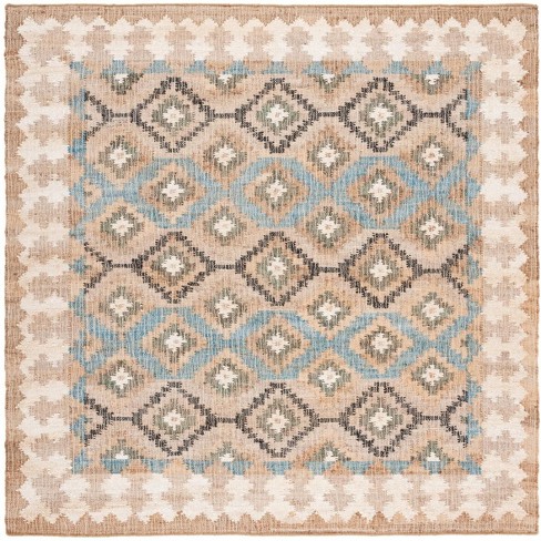 Kilim Klm756 Hand Woven Area Rug - Blue/ivory - 7'x7' - Safavieh. : Target