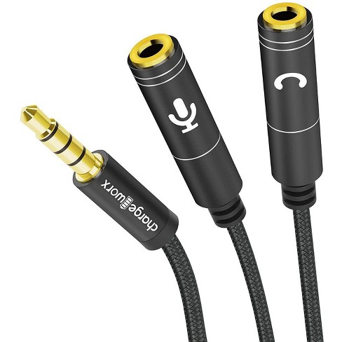 Chargeworx 3.5mm Mic & Headphone Jack Splitter Audio Y Adapter : Target