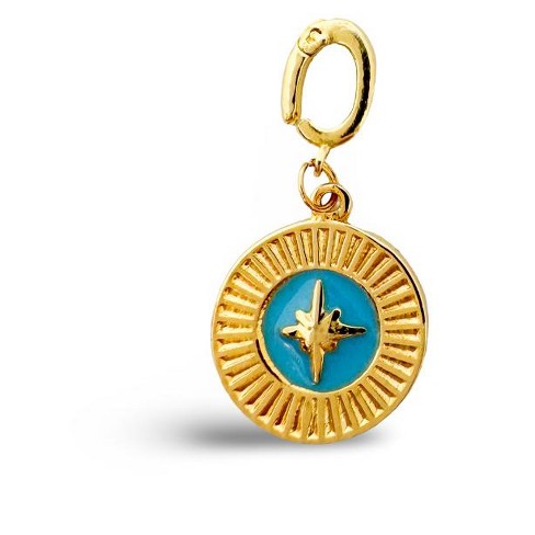 14k Gold Plated Charm - Compass | Ethicgoods : Target
