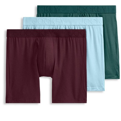 Jockey Men's Active Ultra Soft Modal 6" Boxer Brief - 3 Pack 2xl Deep ...