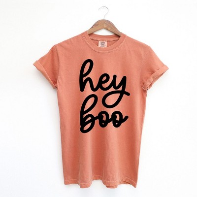 Simply Sage Market Women's Hey Boo Cursive Short Sleeve Garment Dyed ...