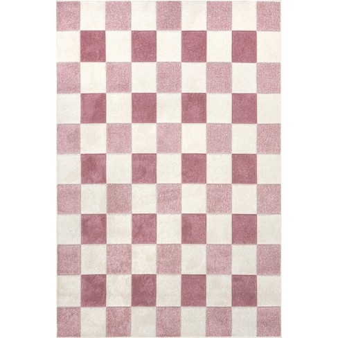 Nuloom Aubrey Checkered Kids Area Rug, 4' X 6', Pink : Target