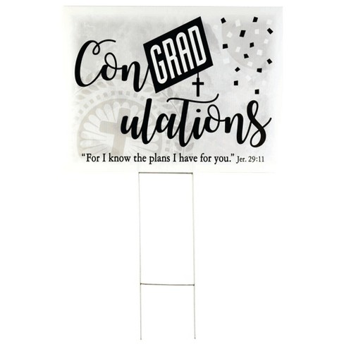 Dicksons Congradulations The Plans White And Black 24 X 18 Coroplast ...