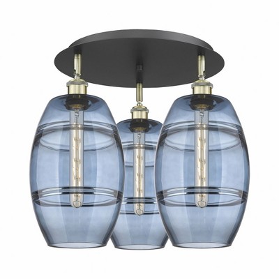 Innovations Lighting Vaz 3 - Light Flush Mount In Black Antique Brass ...