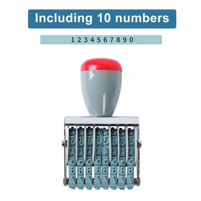 Unique Bargains Rubber 8 Digit Changeable Number Stamp 1 Pc : Target