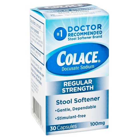 Colace Regular Strength Stool Softener 30ct : Target