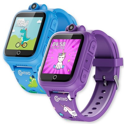 Contixo 2-pk Kids Smart Watch 14 Educational Games, Hd Touch Screen ...