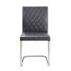 Set 2 17" Ansonia Dining Chairs Gray/chrome - Acme Furniture : Target