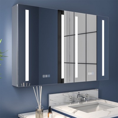 Boost-m1 40x26 Medicine Cabinet With Mirror Led Light Defogger ...