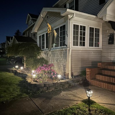 6pk Window Lantern Solar Led Outdoor Path Lights Matte Black ...