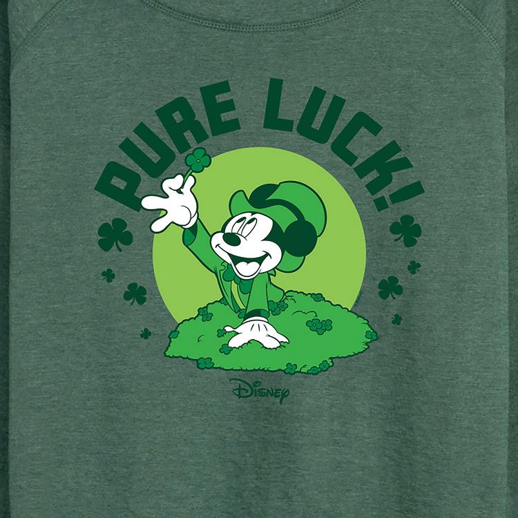 Women's Disney Pure Luck Lightweight French Terry Wide Neck Long Sleeve ...