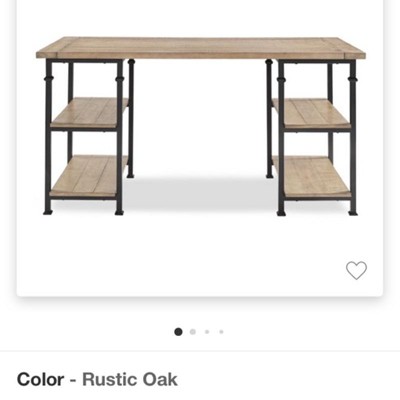 Ronay Rustic Industrial Desk Oak Brown - Inspire Q : Target