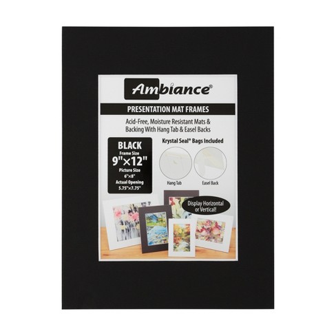 Ambiance Framing Ambiance 5-pack Mat Frame 9x12" - Black : Target