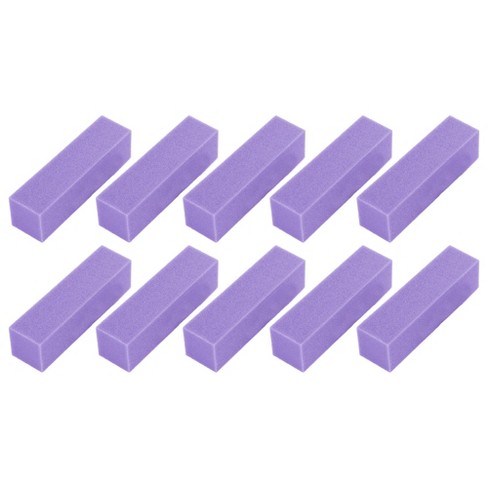 Unique Bargains Comfortable Rectangle Nail Buffers Purple 10 Pcs : Target