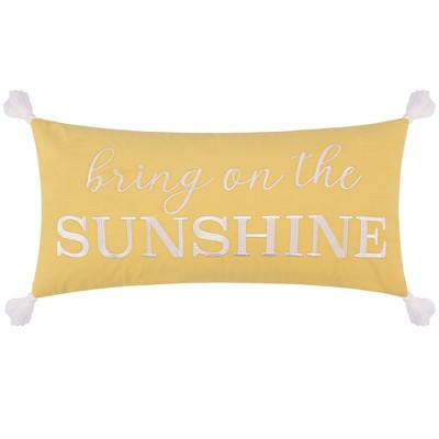 Sol Stripe Patch Sunshine Pillow -Levtex Home : Target