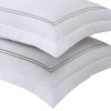 2pk Microfiber Baratta Embroidery Stitched Sham - Luxury Hotel : Target