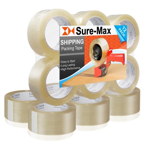 Sure-max Premium Carton Packing Tape 1.8 Mil 330 Feet (110 Yards ...