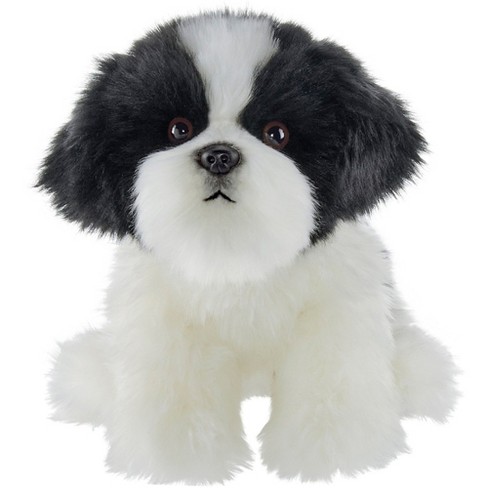 Bearington Black & White Dog 13 Inch Stuffed Animals - Stuffed Shih Tzu ...