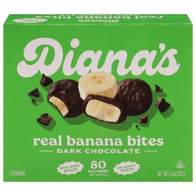 Diana's Bananas Frozen Dark Chocolate Real Banana Bites - 8oz : Target