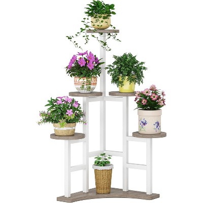 Plant Stand 3-tier Indoor Or Outdoor Folding Wrought Iron Metal Home ...